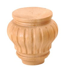 Fluted Bun Foot – Wood Legs & More